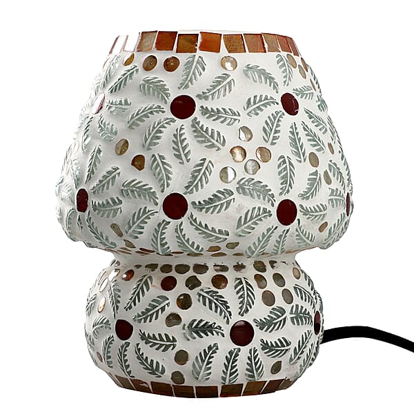 Mosaic Vintage Table Lamp (Size 16x15 cm) - Cream - 7213944 - TJC