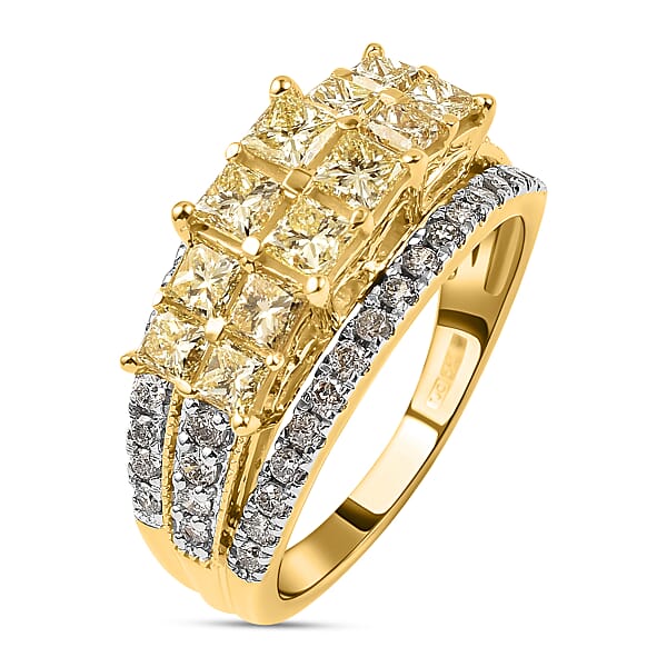 DIAMOND AUCTION OF THE YEAR - 14K Yellow Gold Natural Yellow Diamond ...
