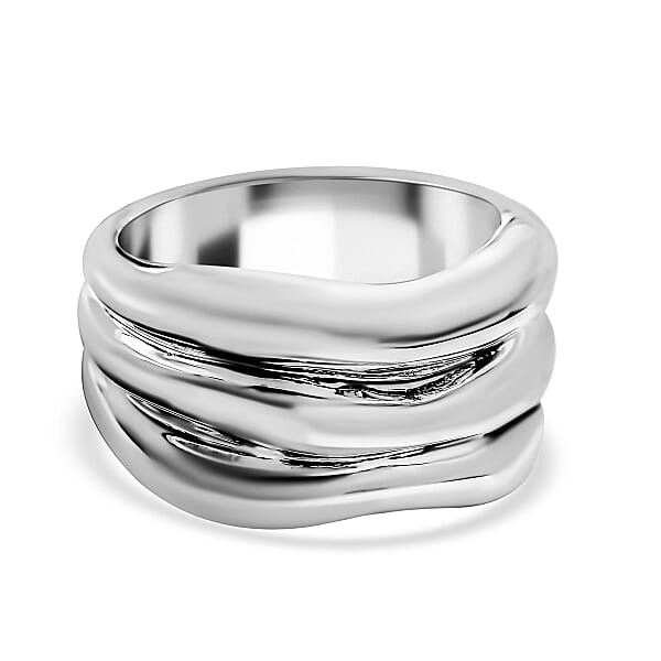 BKK Closeout - Sterling Silver Wave Design Ring - 7253618 - TJC