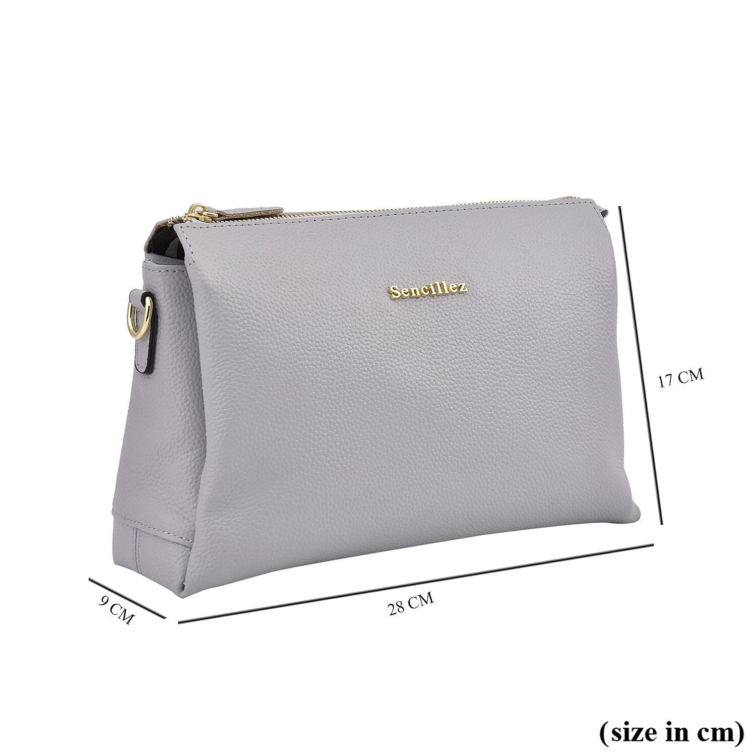 Sencillez 100% Genuine Leather Crossbody Bag with Detachable Shoulder ...
