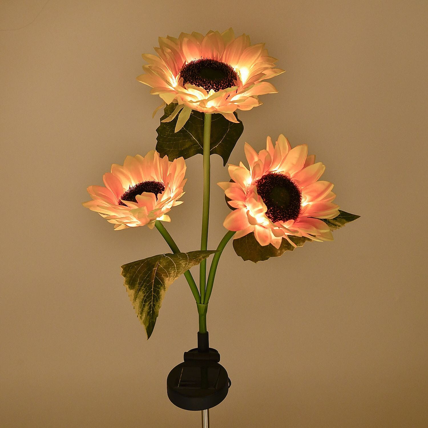 3 Heads Solar Sunflower LED Light for Outdoor (Size 80cm) - Yellow ...