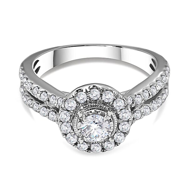 NY Closeout - 14K White Gold Diamond (SI-I1-GH) Center Diamond (.40 ...