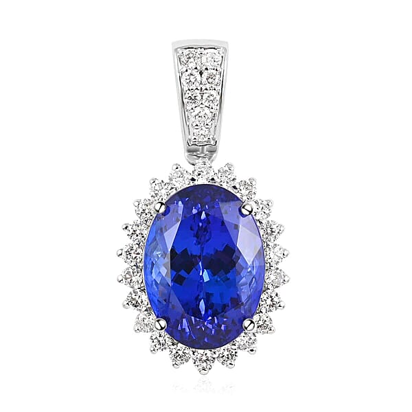 Certified and Appraised RHAPSODY 5.50 Ct AAAA Tanzanite and Diamond VS ...