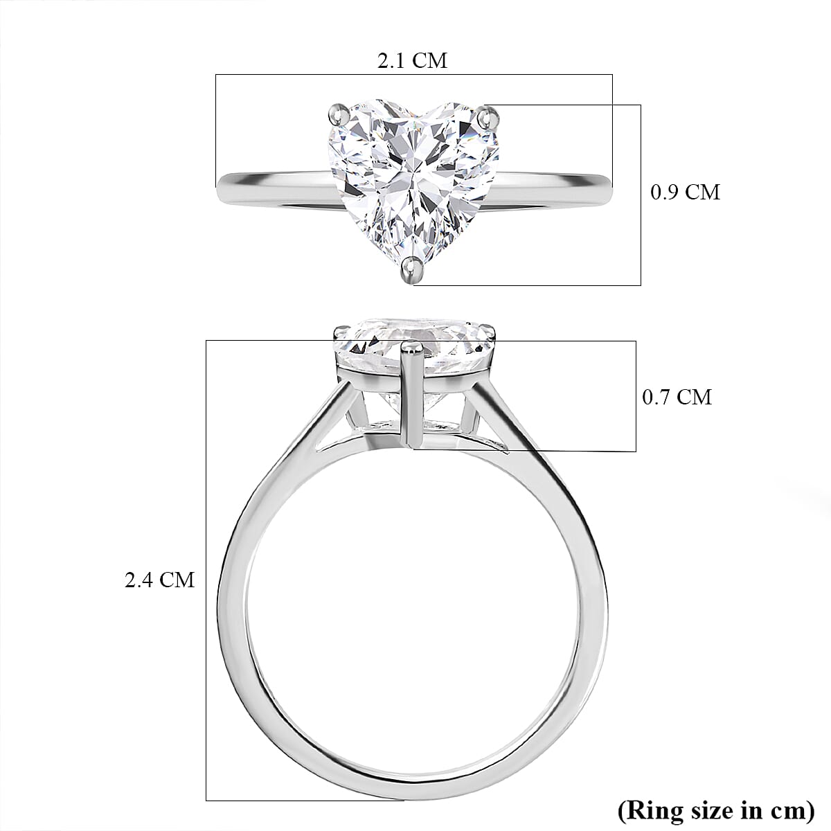 Finest CZ Ring in Sterling Silver 3.278 Ct. - 7278081 - TJC