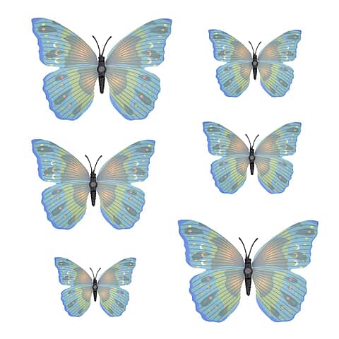 42 - 3D Magnet Butterflies Hanging Decoration Multi - 7282172 - TJC