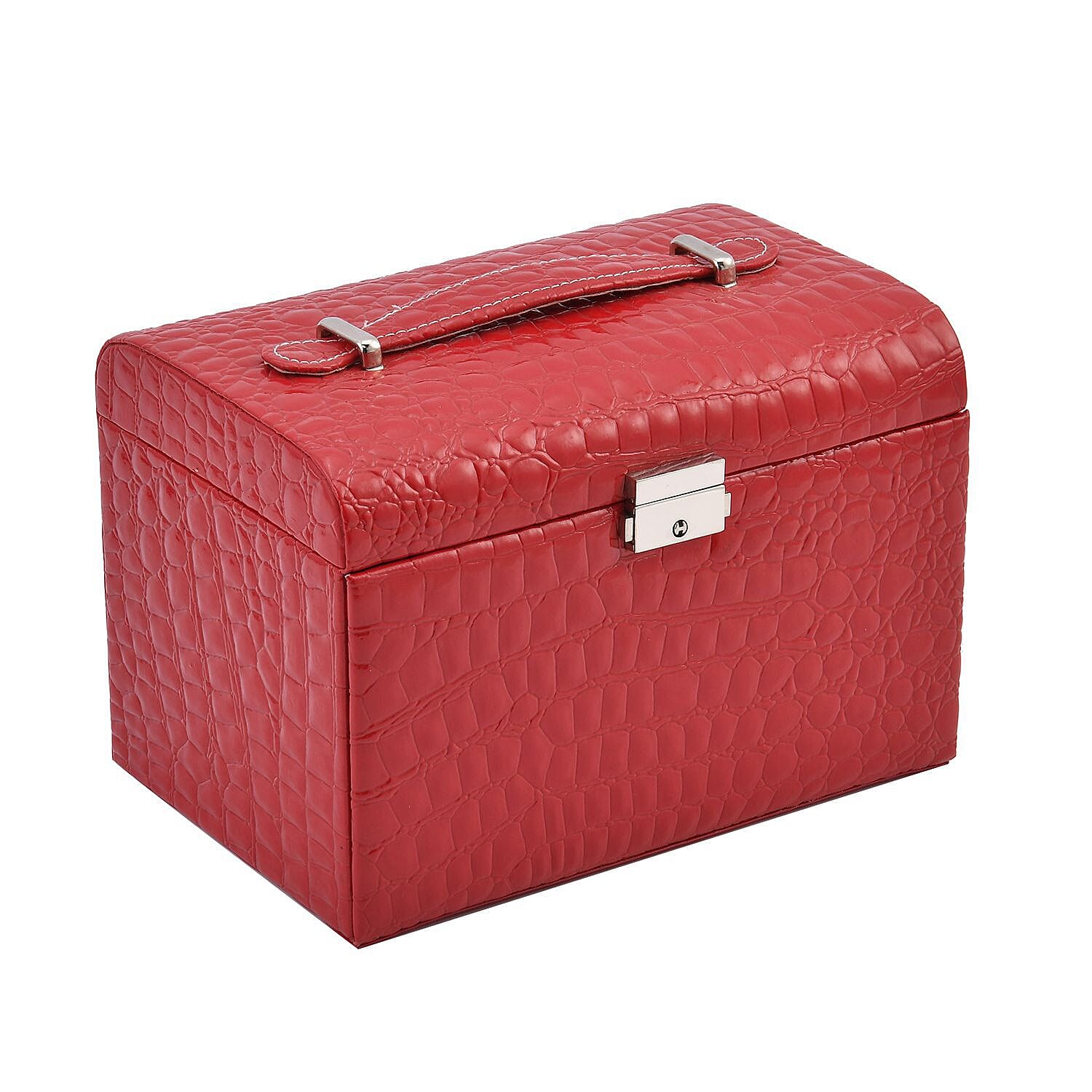 Snake Skin Pattern 3 Layer Jewellery Box, Key and 3 Drawer (Size ...