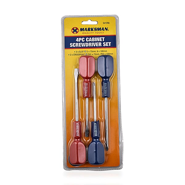 Screwdriver Set 4 pc With Slot and Crosspoint drivers - 7283870 - TJC
