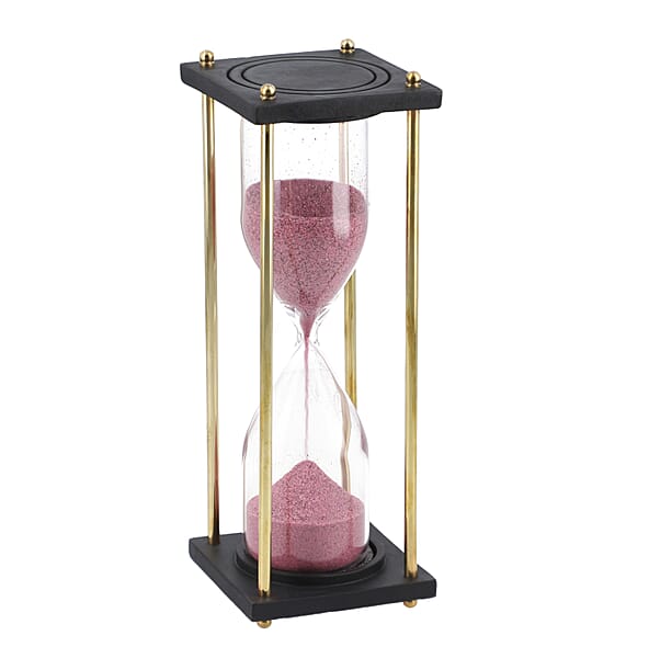 Handcrafted Purple Sand Wooden Hourglass (Duration 8 mins. Approx ...