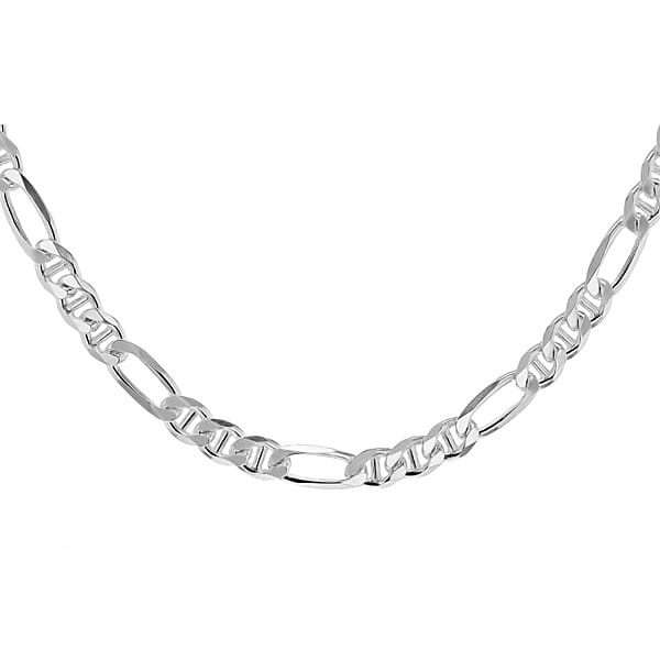 Sterling Silver 5.5mm Figaro Rambo Chain 22 Inch - 7315288 - TJC