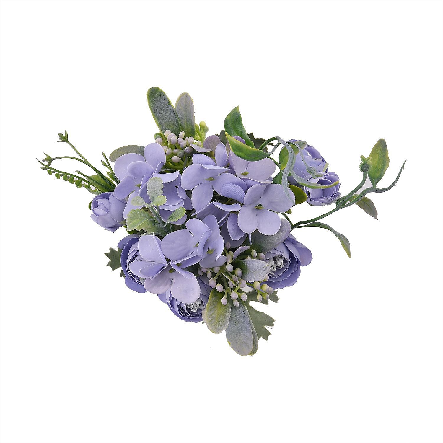 Carnation Faux Flower with Ceramic Basin (Size 15x9x9 cm) - Purple and ...