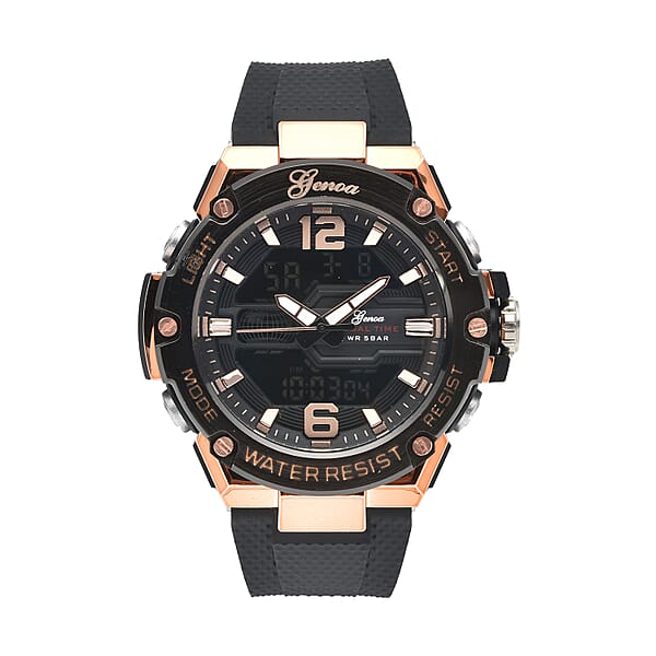 GENOA Japanese and Electronic Movement 5 ATM Water Resistant Watch with ...