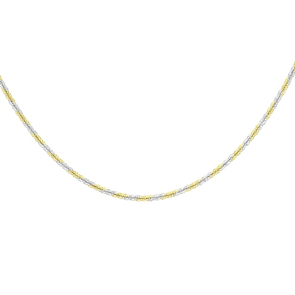 9K Two Colour Gold 1.4mm Tocalle Chain 16 Inch - 7337195 - TJC