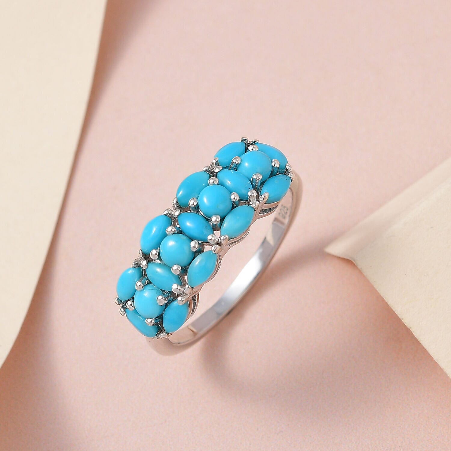 Tucson Special- Arizona Sleeping Beauty Turquoise Cluster Ring in ...