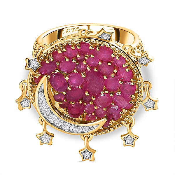GP Celestial Dream Collection - African Ruby and Diamond Ring in ...