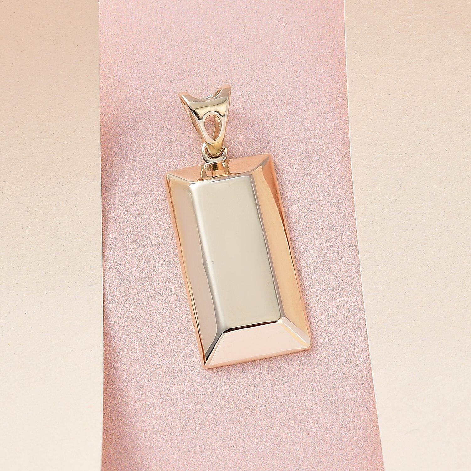 9K Yellow Gold Ingot Bar Pendant - 7362104 - TJC