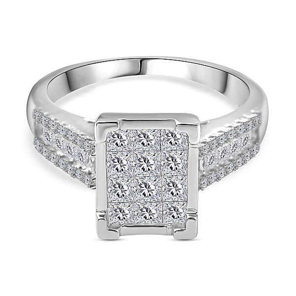 14K White Gold White Diamond (GH-I2) Ring 1 ct. - 7363800 - TJC