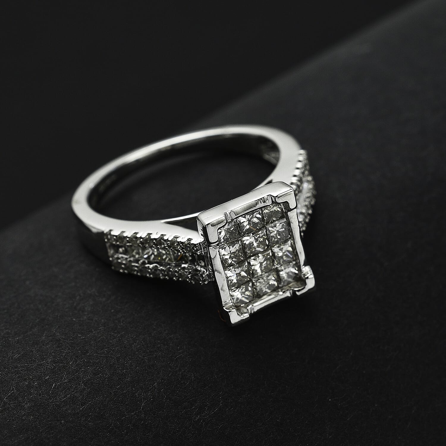 14K White Gold White Diamond (GH-I2) Ring 1 ct. - 7363800 - TJC