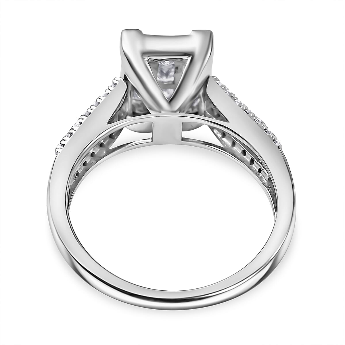 14K White Gold White Diamond (GH-I2) Ring 1 ct. - 7363800 - TJC
