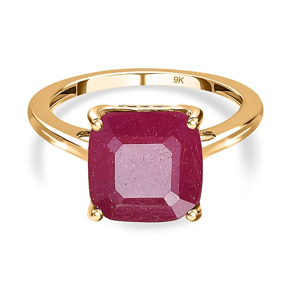 Niassa Ruby Solitaire Ring in 9K Yellow Gold - 7364477 - TJC