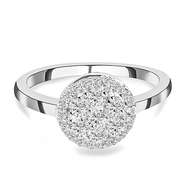 Lustro Stella Finest CZ Ring in Sterling Silver - 7369909 - TJC