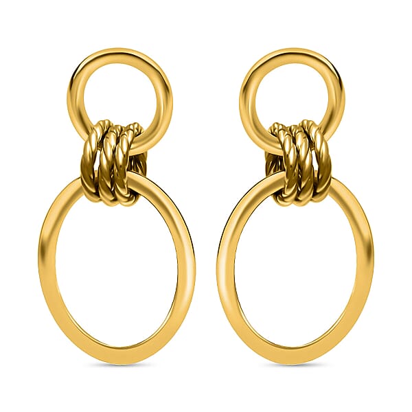 Maestro Collection -9K Yellow Gold Double Circle Earrings - 7373285 - TJC
