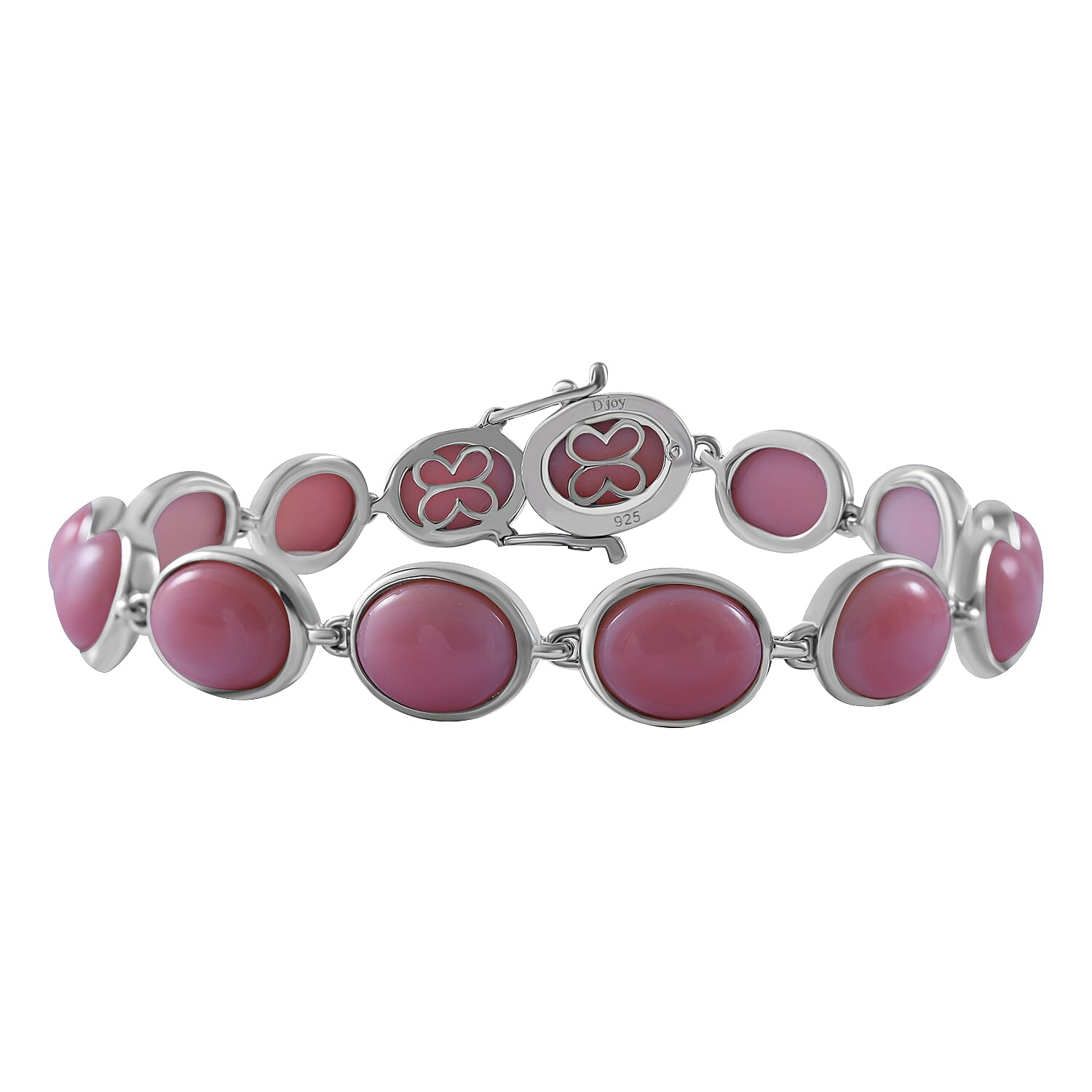 Queen Conch Shell Tennis Bracelet (Size - 7.5) in Platinum Overlay ...