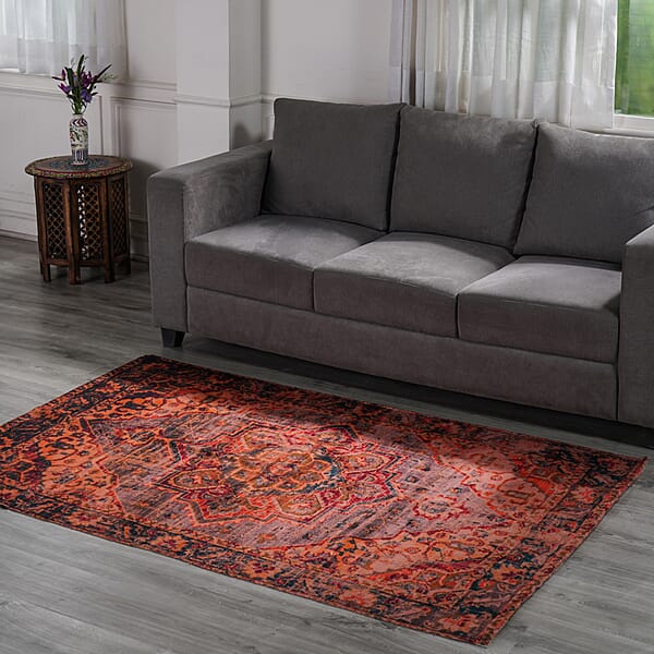 Traditional Digital Printed Rug - Red and Multi - 7381252 - TJC