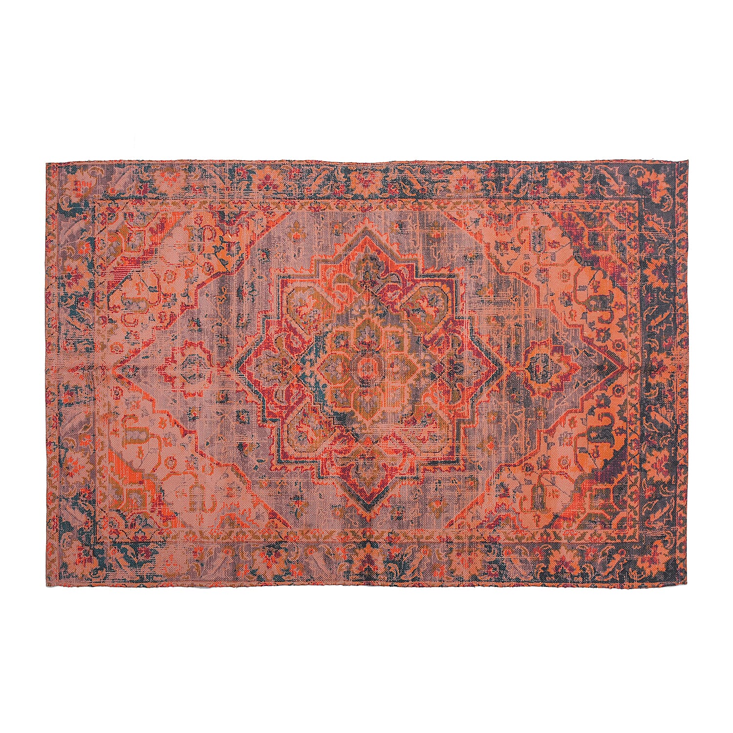 Traditional Digital Printed Rug - Red and Multi - 7381252 - TJC