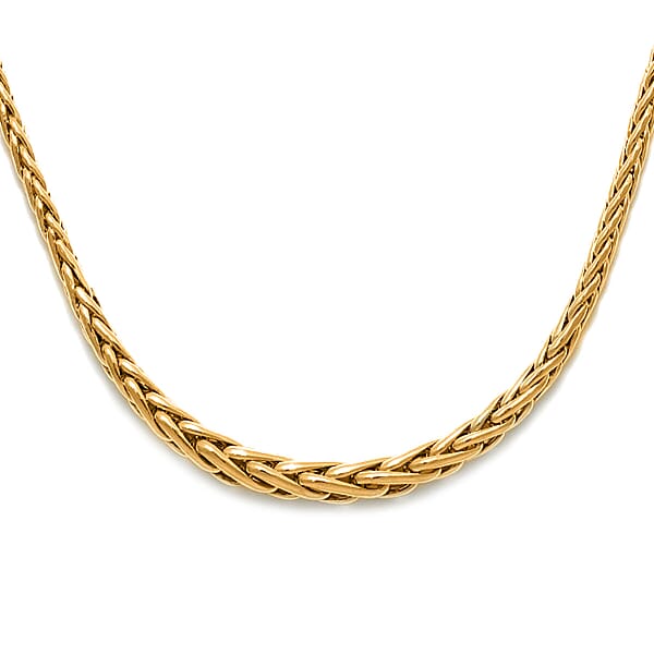 Maestro Collection - 9K Yellow Gold Graduated Spiga Necklace (Size - 20 ...