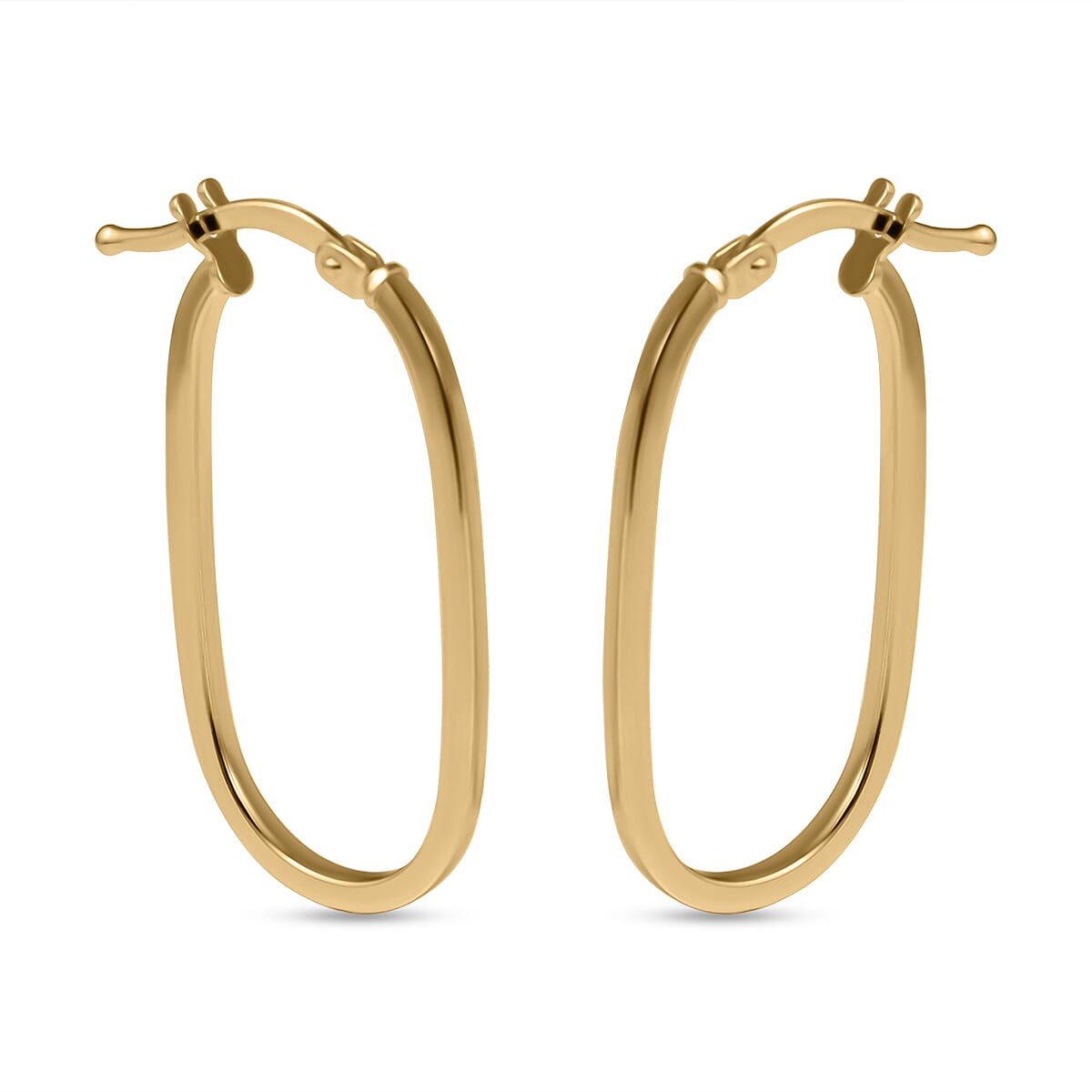 Maestro Collection - 9K Yellow Gold U Shaped Hoop Earrings - 7382166 - TJC