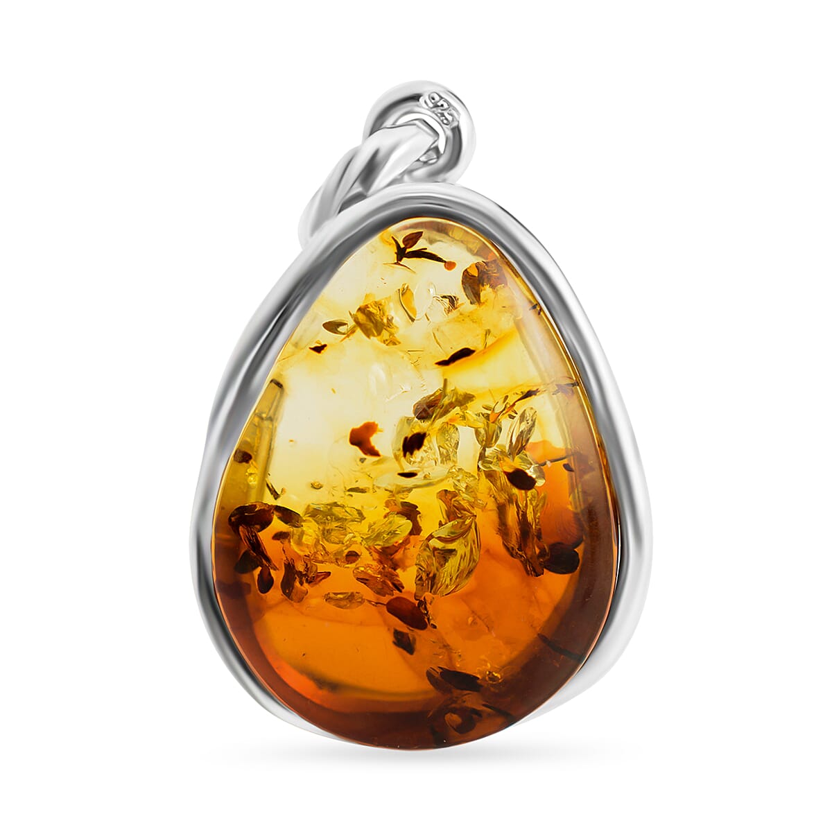 Tucson Special - Amber Pendant in Sterling Silver - 7382650 - TJC