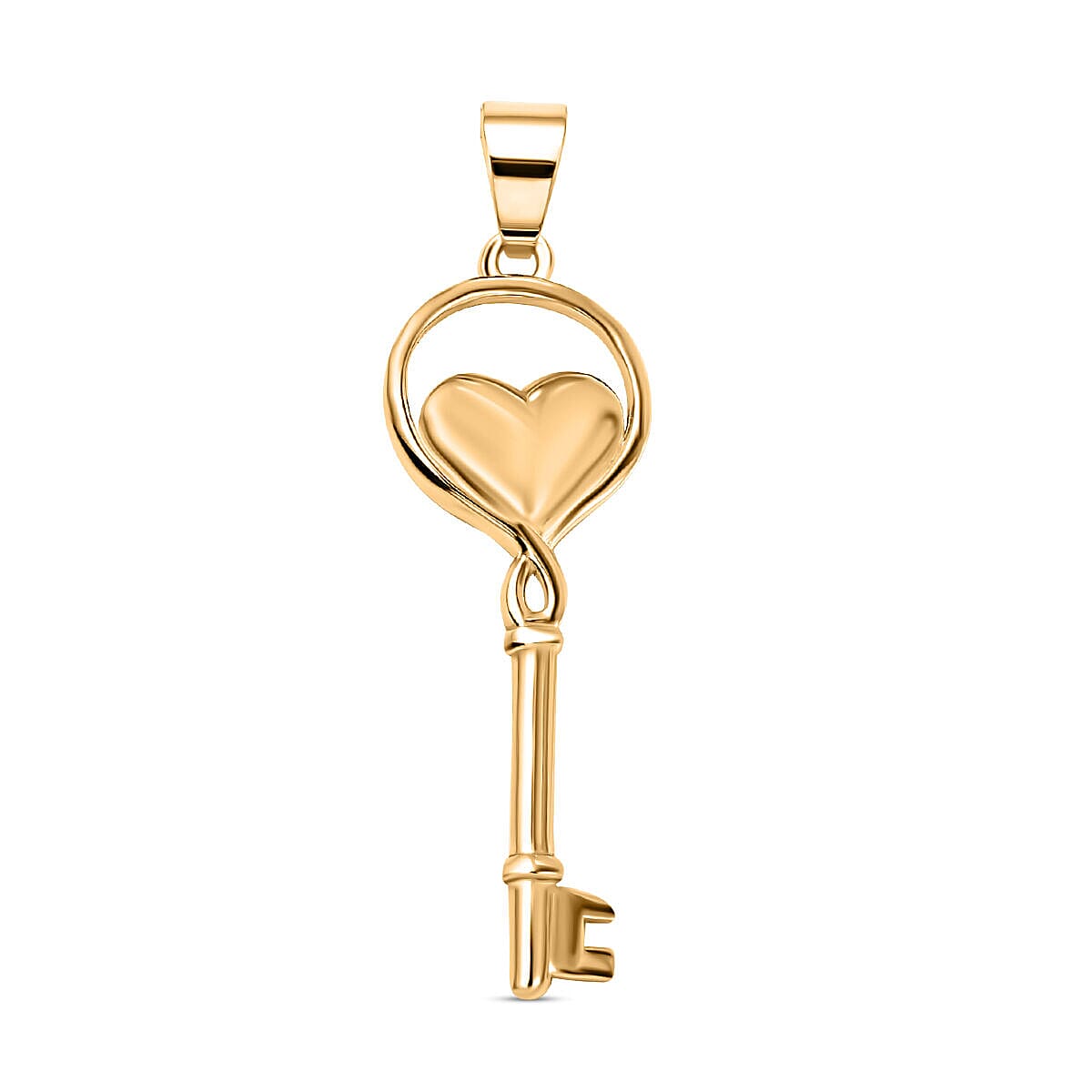 9K Yellow Gold Key Pendant - 7384126 - TJC