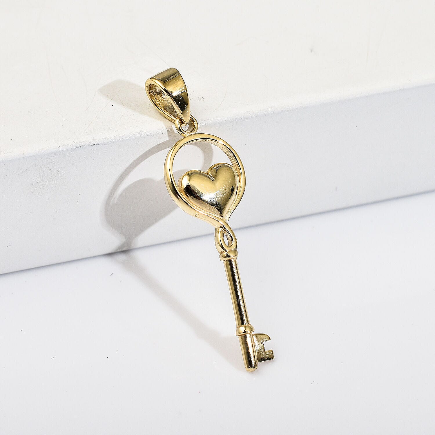 9K Yellow Gold Key Pendant - 7384126 - TJC