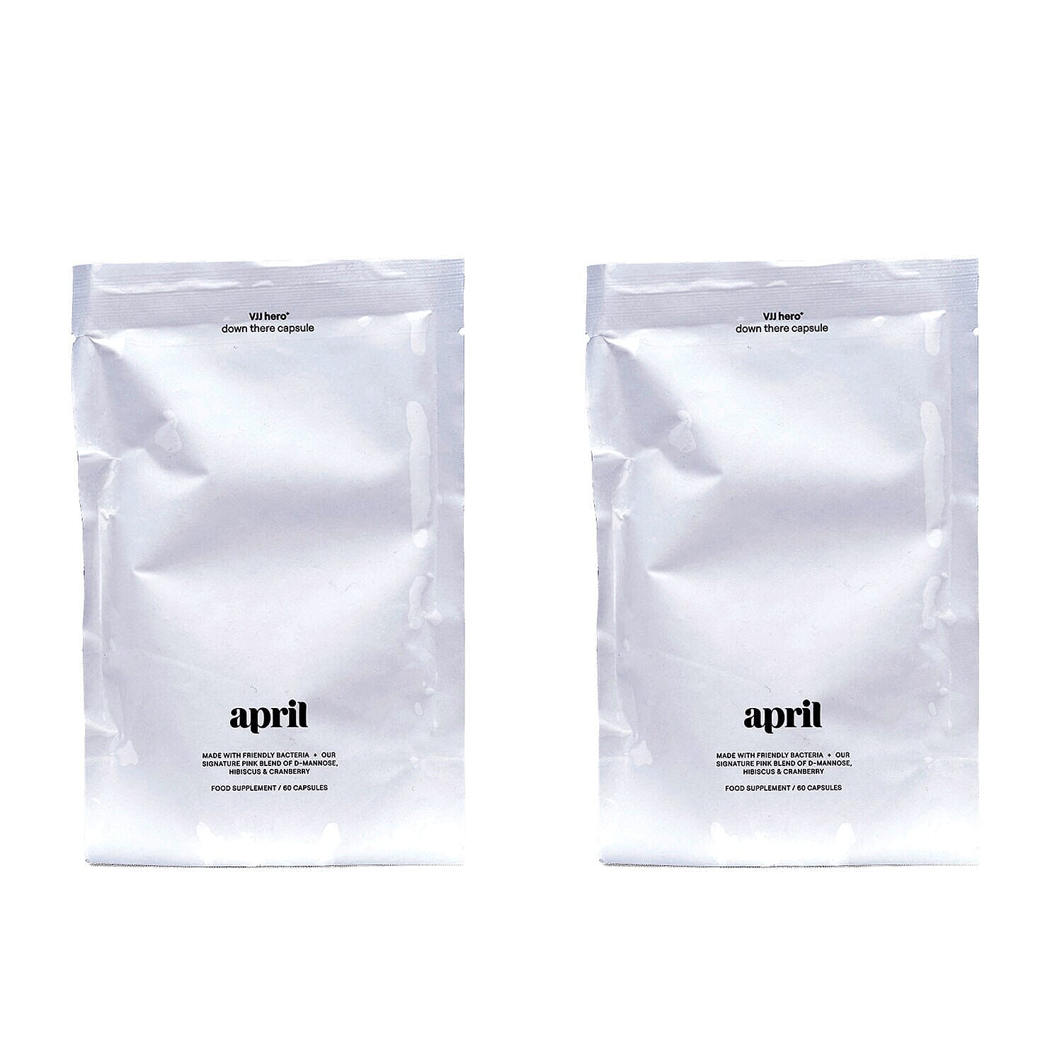 April Supplements VVJ Hero Down There Capsules Refill Paper Pouch 60 ...