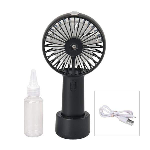 2 in 1 Mist Spray Fan with Detachable Base (Size 20x11x4 cm) - Black ...