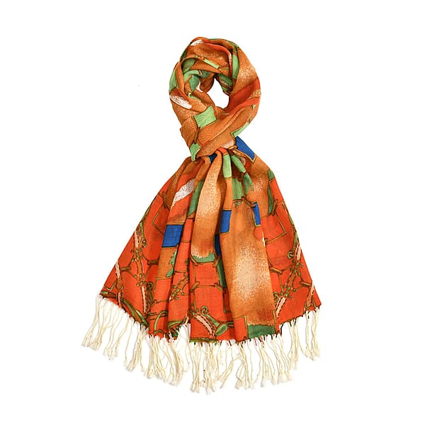 La Marey 100% Merino Wool Scarf (Size 175x65 cm) - Green - 7389465 - TJC