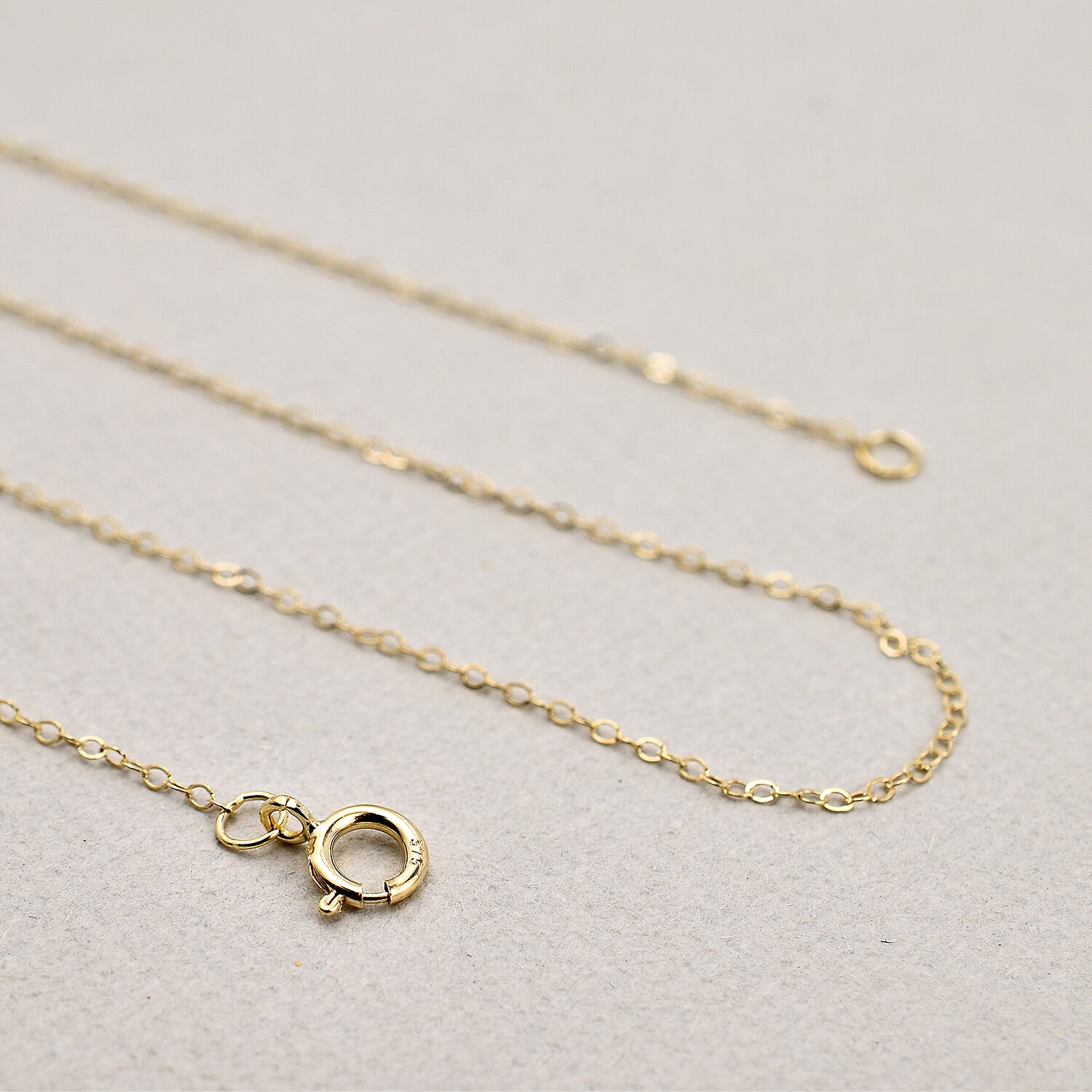 Designer Closeout - 9K Yellow Gold Hammered Trace Chain (Size - 18 ...