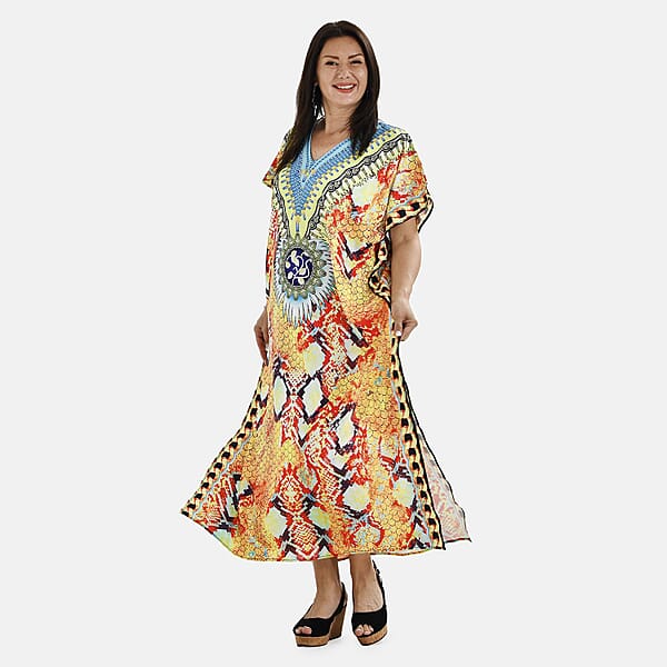 Close Out Summer Print Kaftan Dress - 7457164 - TJC