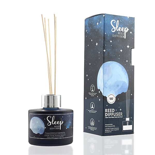 SLEEP Reed Diffuser (100ml) with 6 Reeds Blend of Pure Essential Oil ...