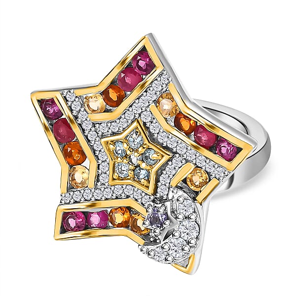 GP Celestial Dream Collection - African Ruby and Multi Gemstone Ring in ...