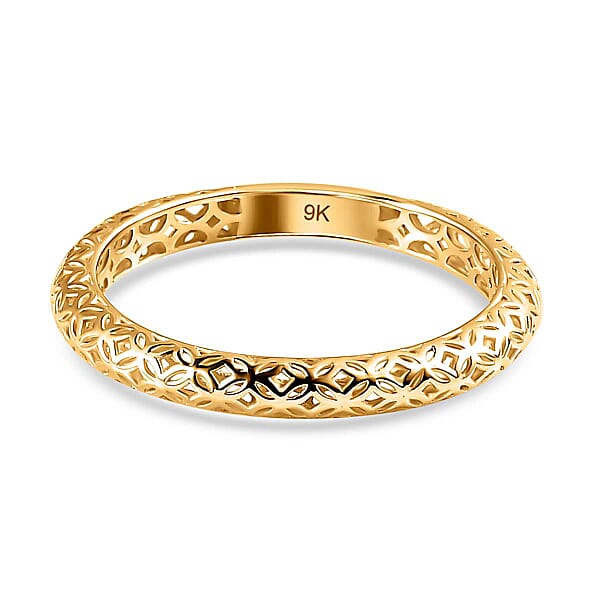 9K Yellow Gold Band Ring - 7490253 - TJC