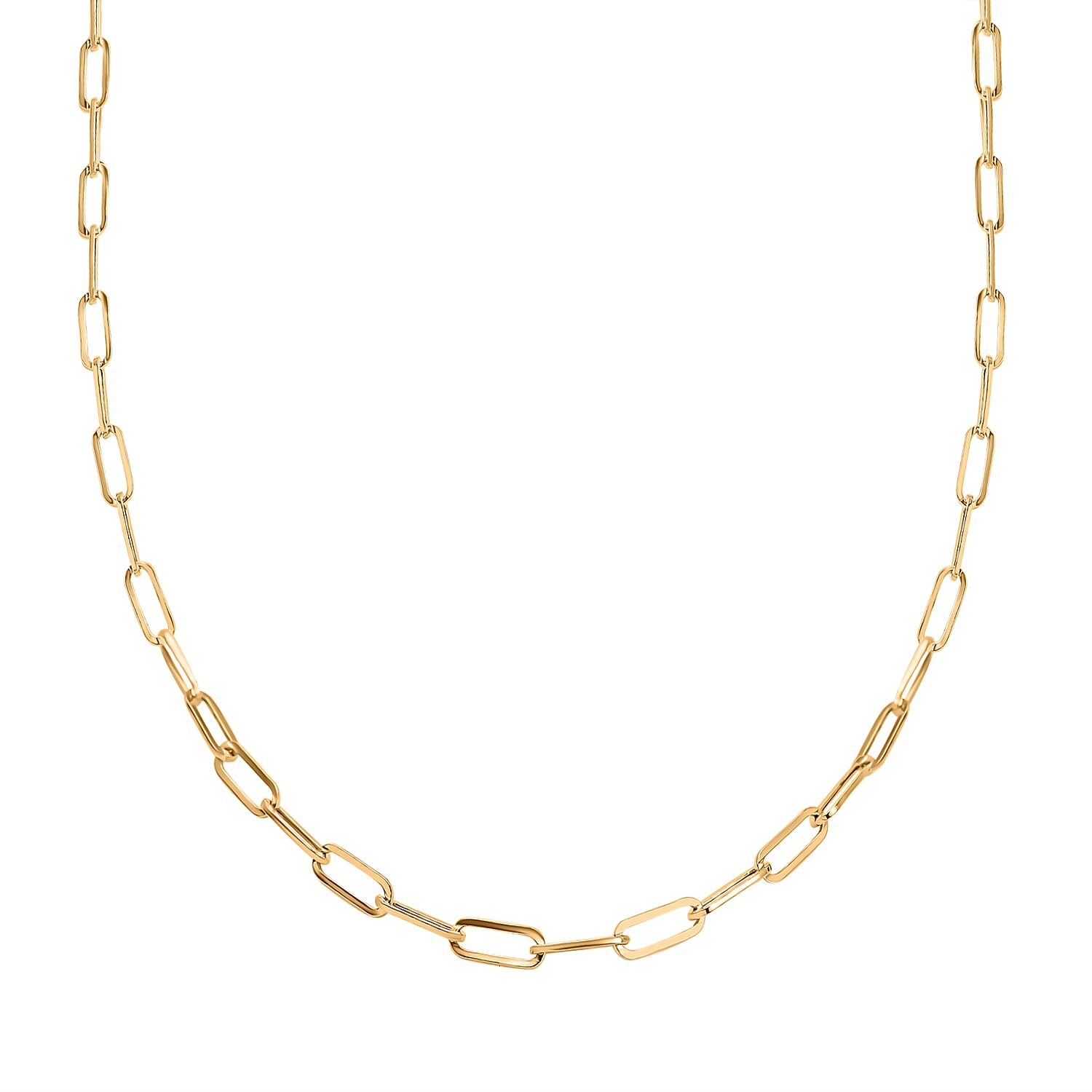 9K Yellow Gold Paperclip Chain (Size - 18) with Lobster Clasp - 7491291 ...