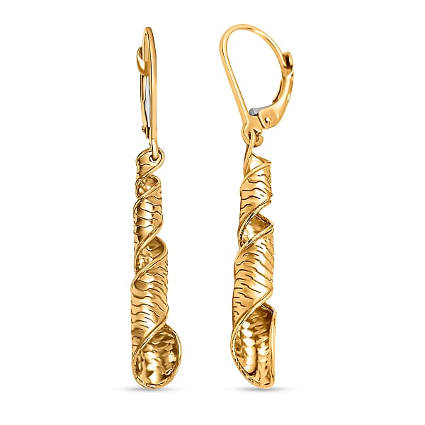 9K Yellow Gold Spiral Earrings - 7507127 - TJC