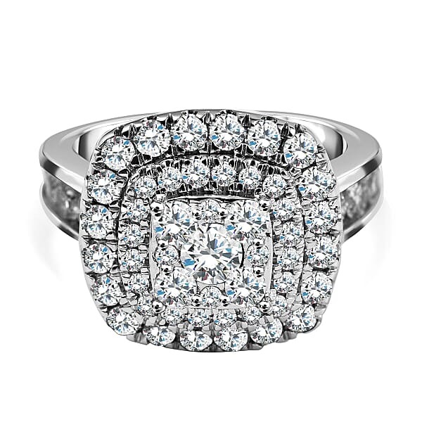 JCK Vegas Closeout- 14K White Gold Diamond (I1-I2-G-H) Ring 2.00 Ct ...