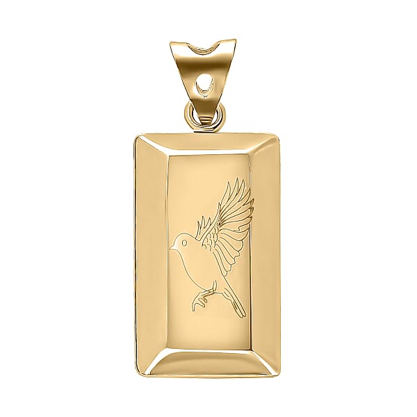9K Yellow Gold Ingot Bird Bar Pendant - 7520209 - TJC