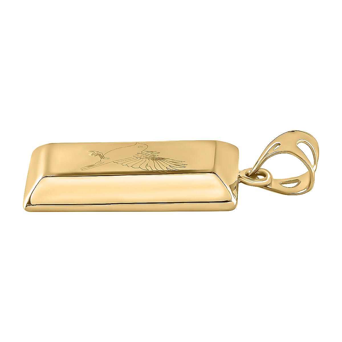 9K Yellow Gold Ingot Bird Bar Pendant - 7520209 - TJC