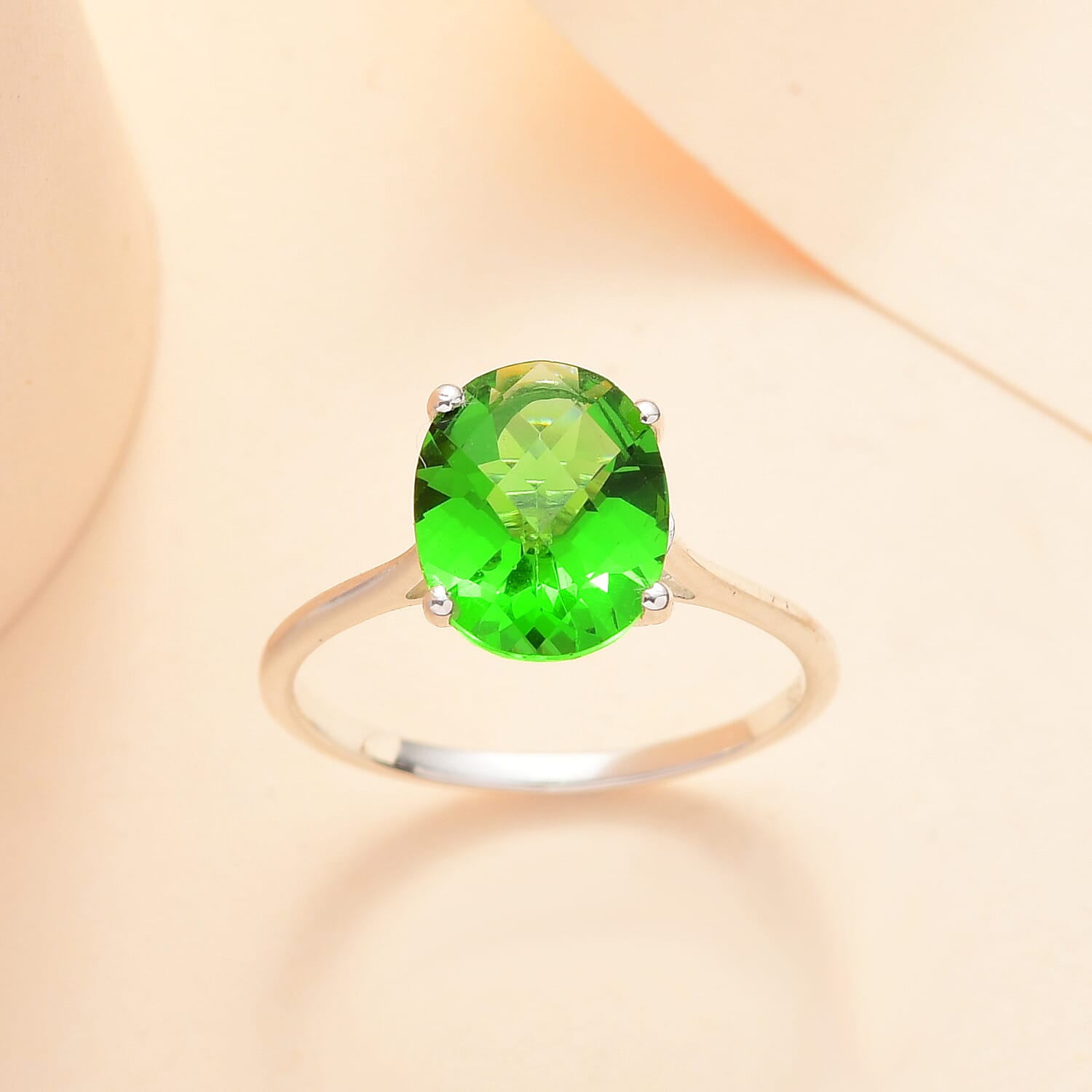 Helenite Solitaire Ring in Sterling Silver 2.15 Ct. - M7521985 - TJC