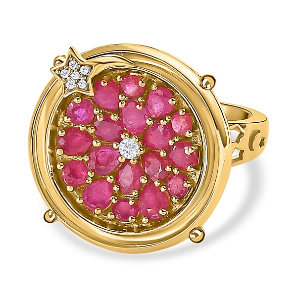 GP Celestial Collection - African Ruby & Natural Zircon Moving Star ...