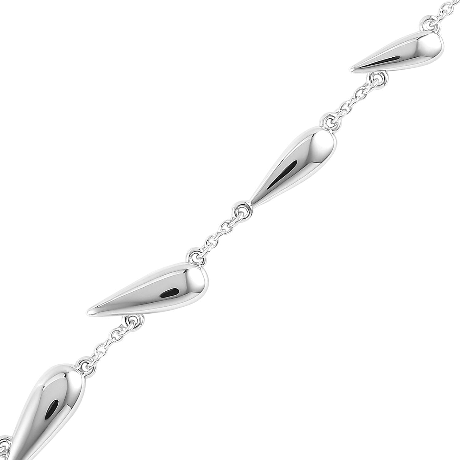 Lucy Q Drip Collection - Rhodium Overlay Sterling Silver Bracelet (Size ...
