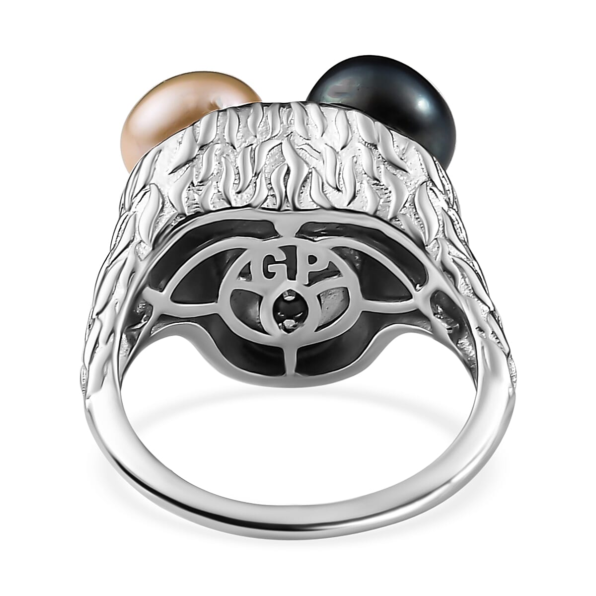 GP Pearl Collection - Yellow, Tahiti & White Pearl Ring in Platinum ...